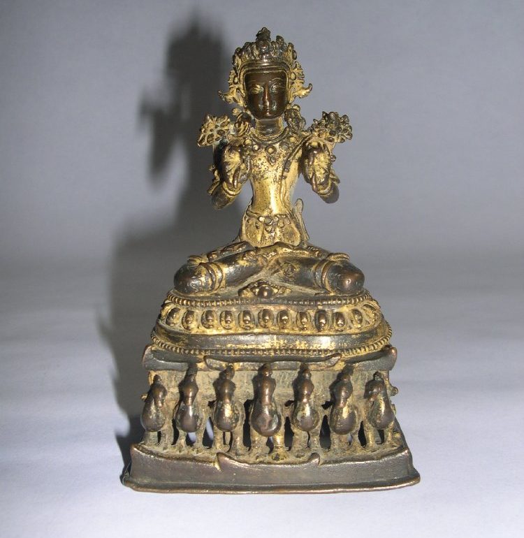 Global Nepali Museum - Candra seated in chariot throne of 7 peacocks ...