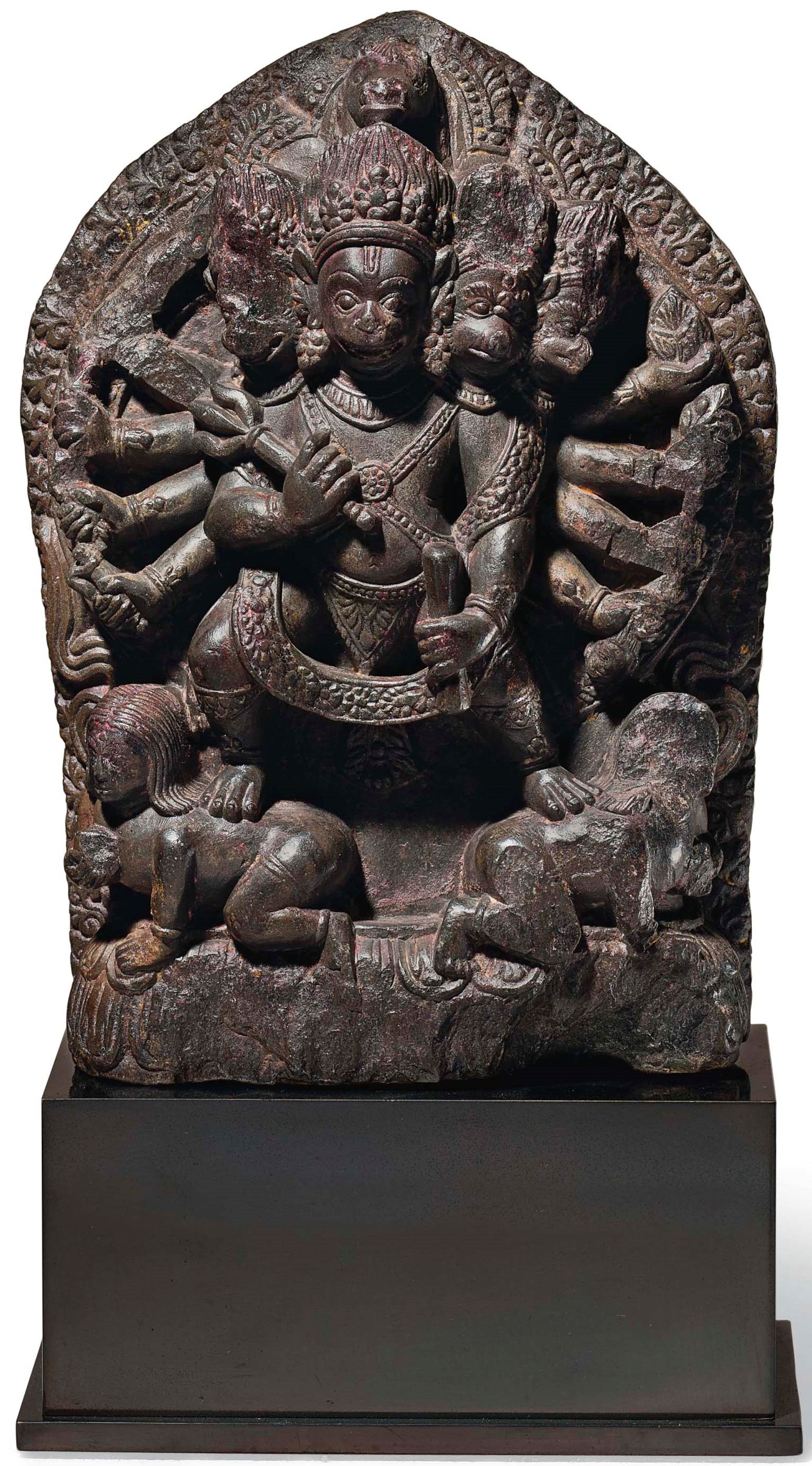 Global Nepali Museum - A black stone relief of Hanuman | Global Nepali ...