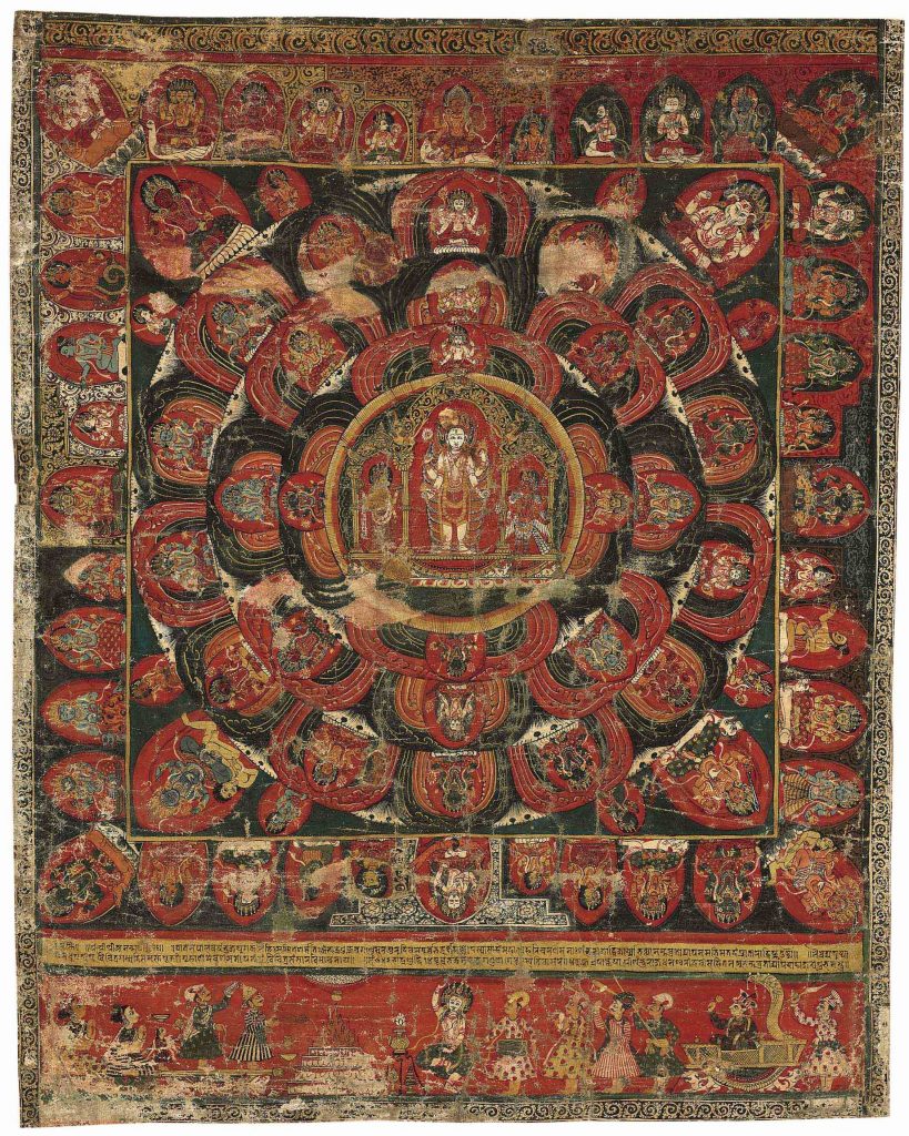 Global Nepali Museum - A thangka of Vishnu mandala | Global Nepali Museum