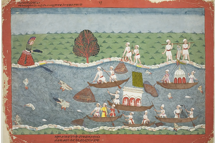 Global Nepali Museum - The Demon Sambar Throws the Infant Pradyumna ...