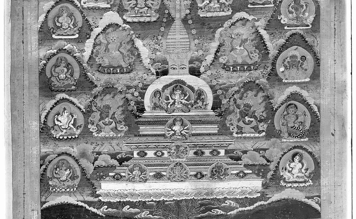 Global Nepali Museum - Usnisa Caitya with Five Dhyani Buddhas | Global ...